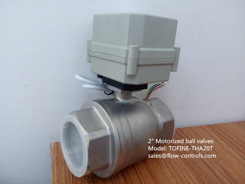 2 inch 50mm Electric actuated ball valves in China